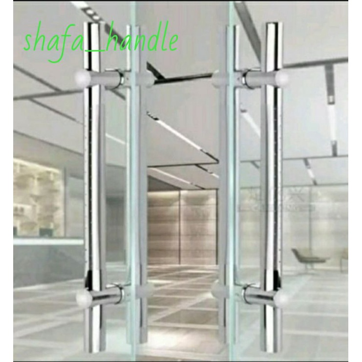 Jual handle kaca baut tembus 45CM handle kaca 60CM pegangan pintu ...
