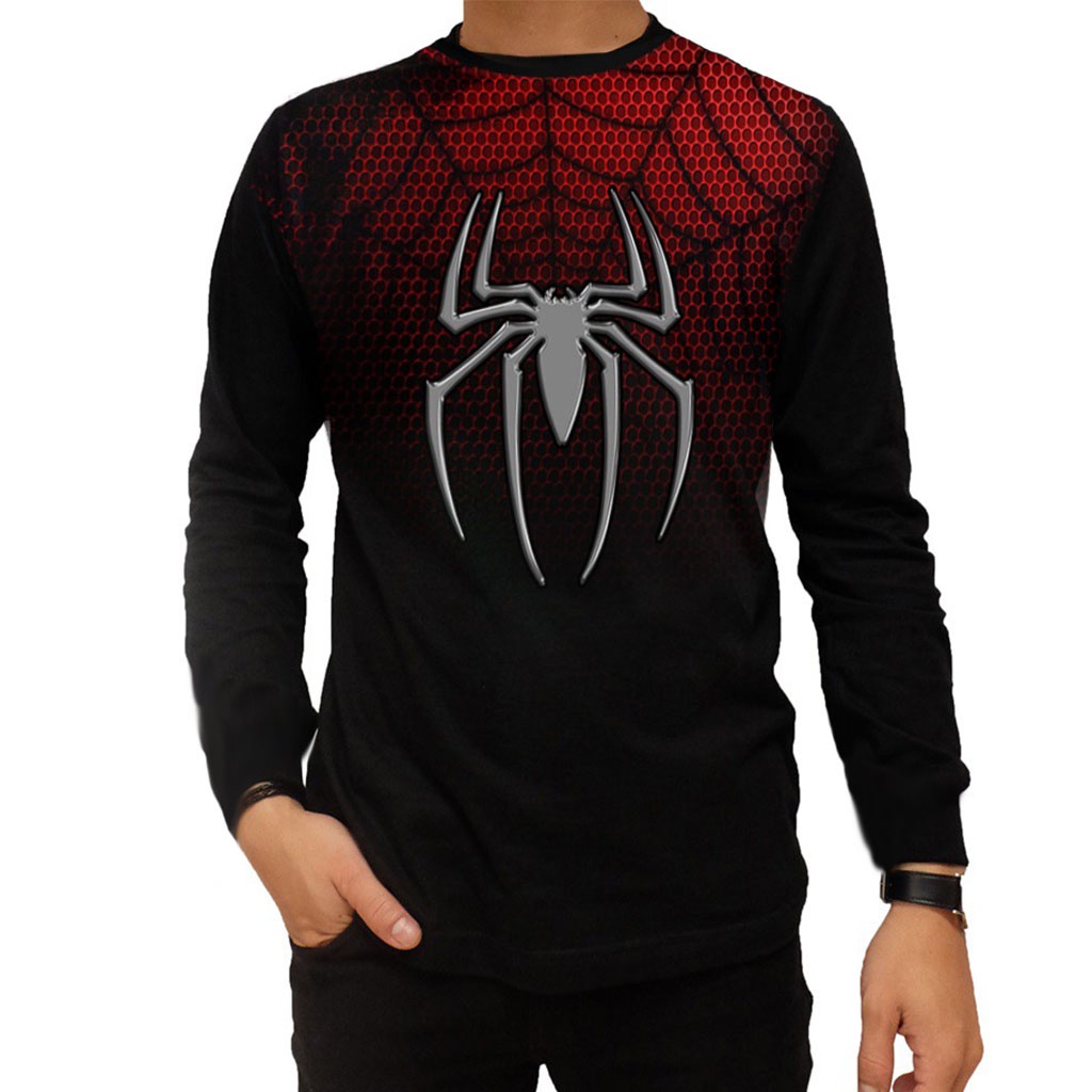 Jual Kaos Lengan Panjang Pria Cowok Distro Spiderman Remaja Original ... Jual Kaos Lengan Panjang Pria Cowok Distro Spiderman Remaja Original ...