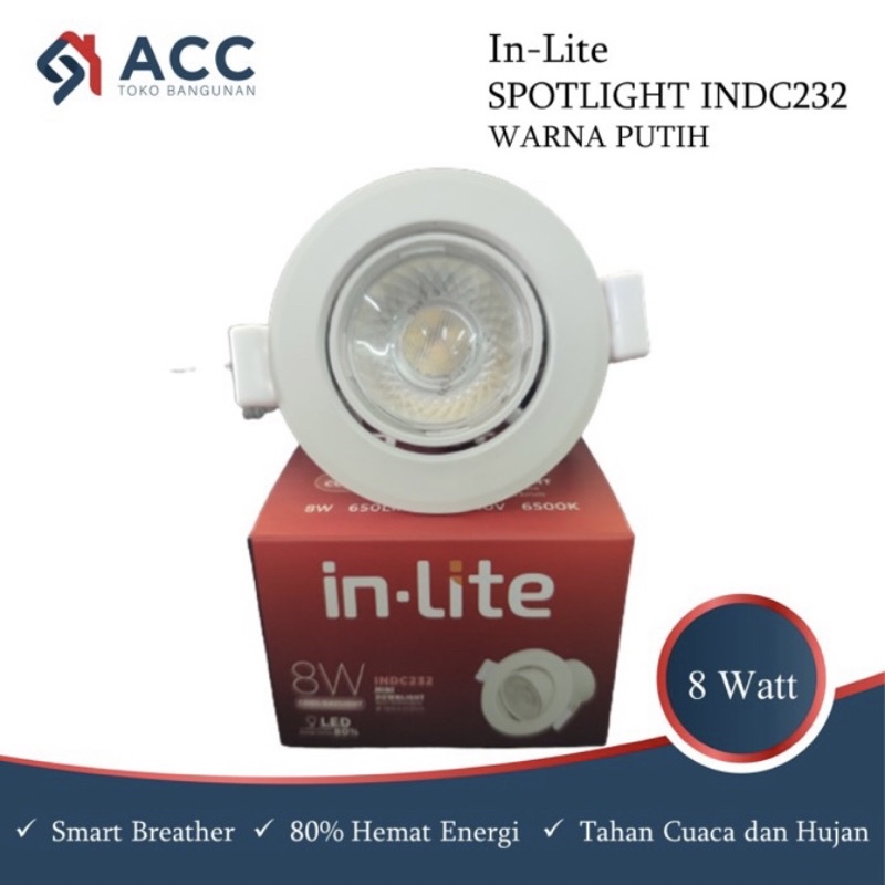 Jual inlite Lampu Spot Light INDC232 8W SpotLight 8 Watt | Shopee Indonesia