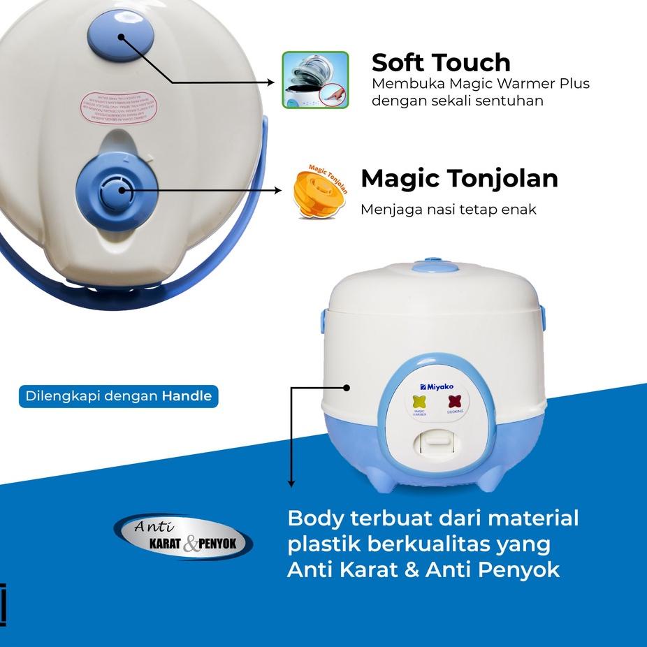 Jual Penawaran Miyako MCM606A Magic Com Rice Cooker Mini 0.6 Liter 3in1 ...