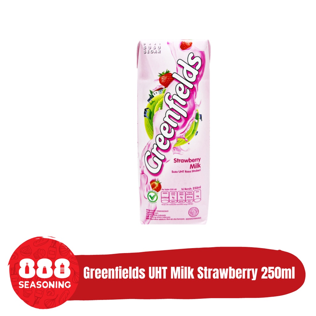 Jual SUSU GREENFIELDS UHT STRAWBERRY MILK 250ml | Shopee Indonesia