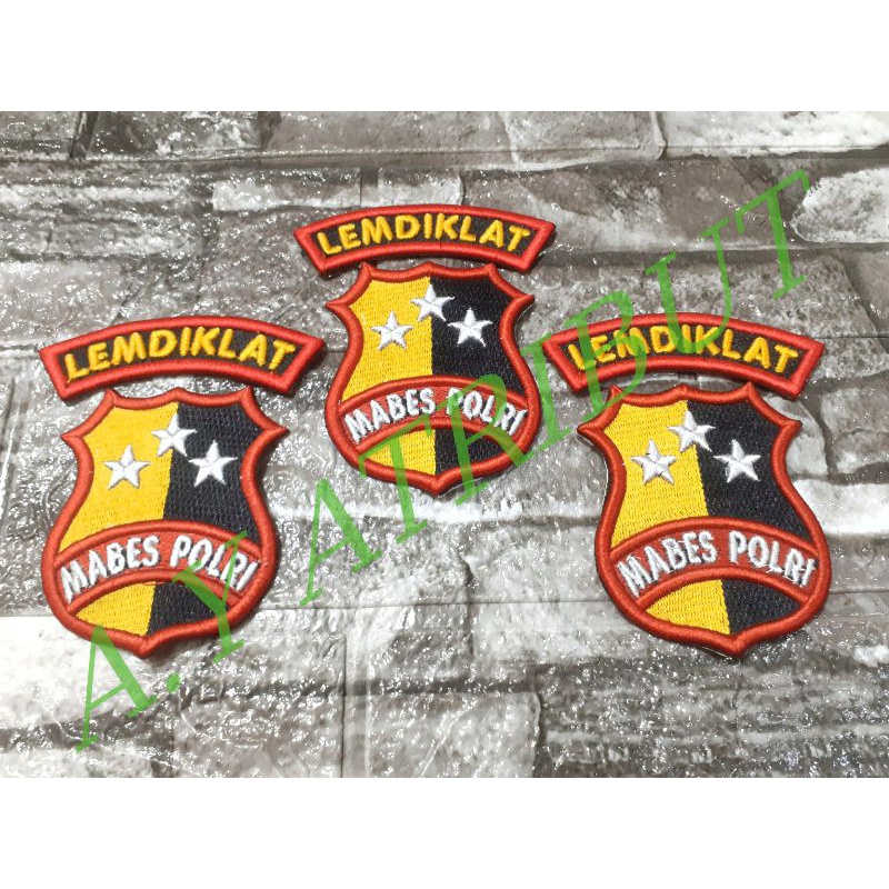 Jual ATRIBUT PDL POLRI ( BET TULISAN LEMDIKLAT MABES POLRI BORDIR ...