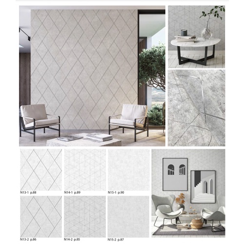 Jual Wallpaper Dinding 3D Acian Kotak Putih Abu | Shopee Indonesia