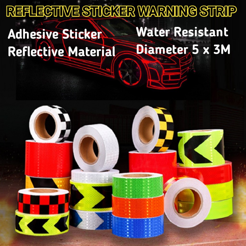 Jual R3WS Stiker Reflektor Pemantul Cahaya Stiker Reflektif Warning ...
