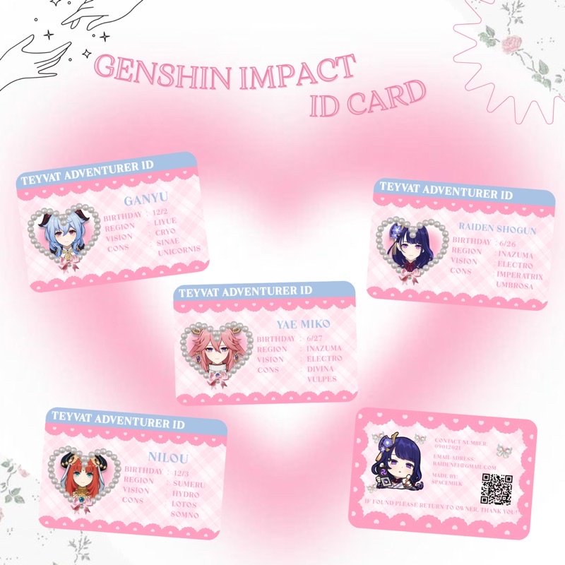 Jual genshin impact card id / teyvat adventurer id ♡ | Shopee Indonesia