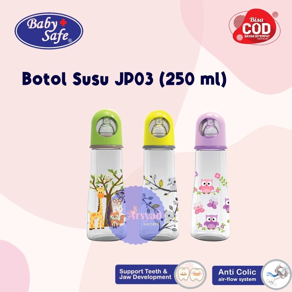 Jual Baby Safe - Botol Susu Anak Bayi Dengan Dot Standar 250ml - JP003 | Shopee Indonesia