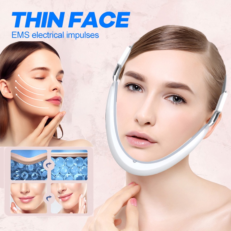 Jual V Shape Face Slimming Lifting Device EMS Facial Massager Original ...