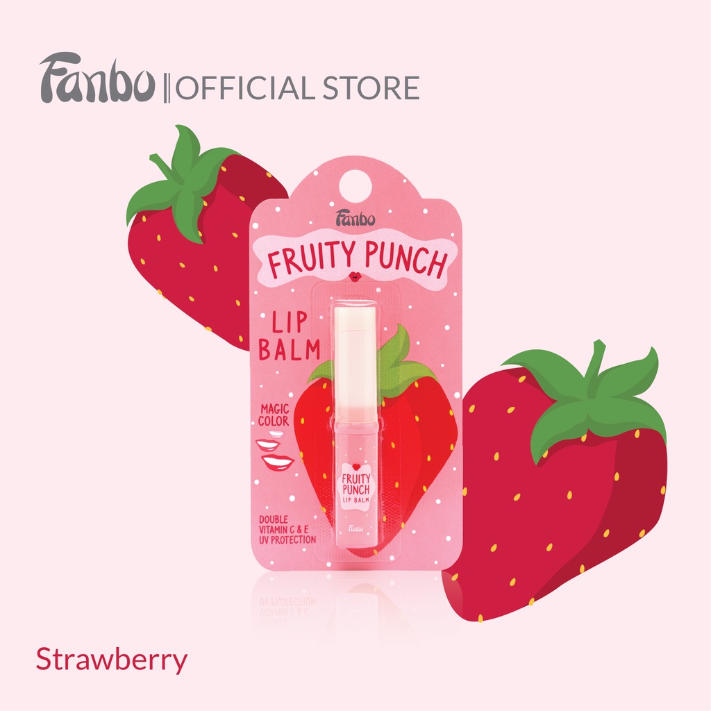 Jual Fanbo Fruity Punch Lip Balm Strawberry - Merawat dan Melembabkan ...