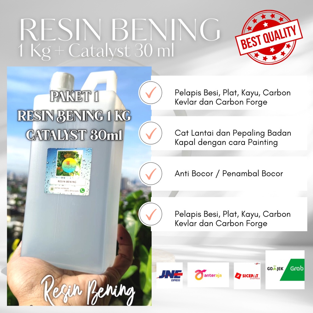 Jual Resin Bening anti Bubble ASLI tanpa campuran transparan buat ...