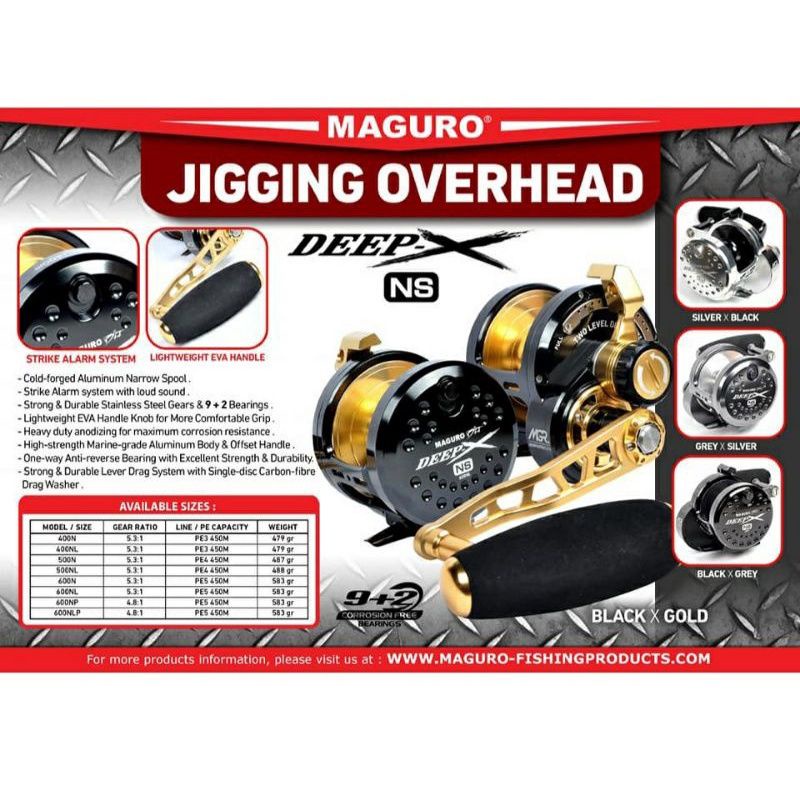 Jual Reel OH MAGURO DEEP X NS 400 500 600 Handel Kiri / Handel Kanan ...