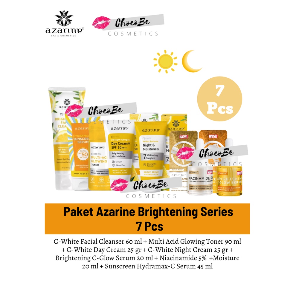 Jual Paket Azarine Brightening Series 6 Pcs (Facial Cleanser 50 ml ...