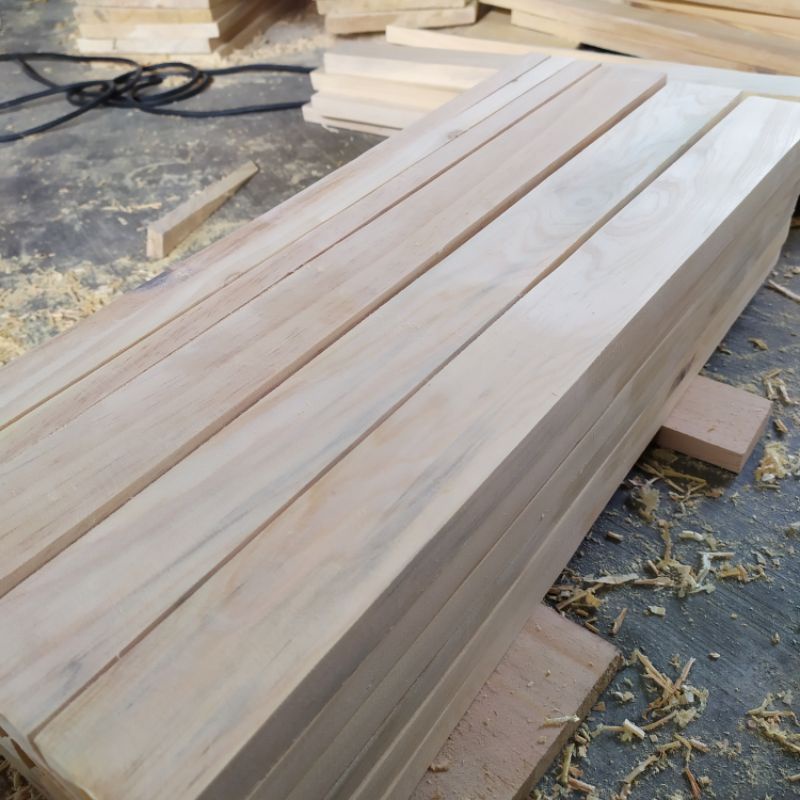 Jual papan kayu pinus bahan kerajinan craft uk 2x4,5x50cm | Shopee ...