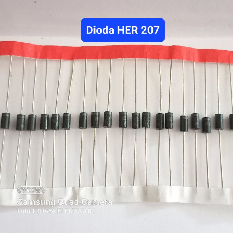 Jual Dioda HER207 HER 207 2A 800V 75ns Fast Recovery Diode 2 pin DO15 | Shopee Indonesia