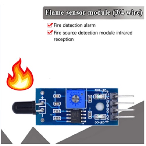 Jual Sensor Modul api flame pendeteksi kebakaran inframerah IR Infrared ...