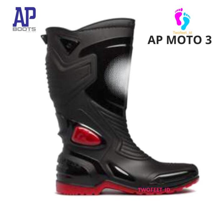 Jual SEPATU AP BOOTS MOTO 3 HITAM MERAH SIZE 39-45 | Shopee Indonesia