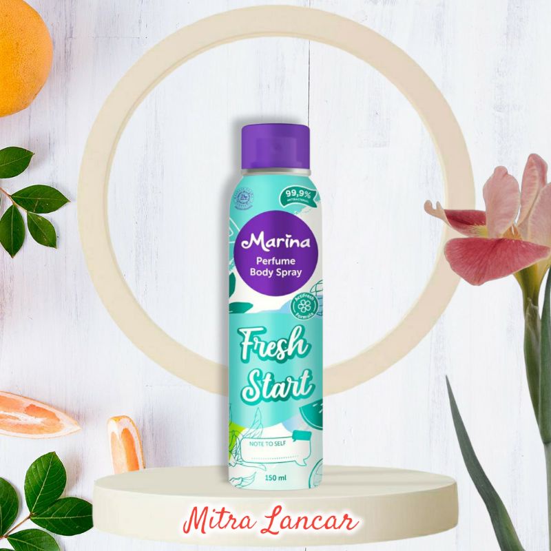Jual Marina Perfume Body Spray Fresh Start 150mL | Shopee Indonesia