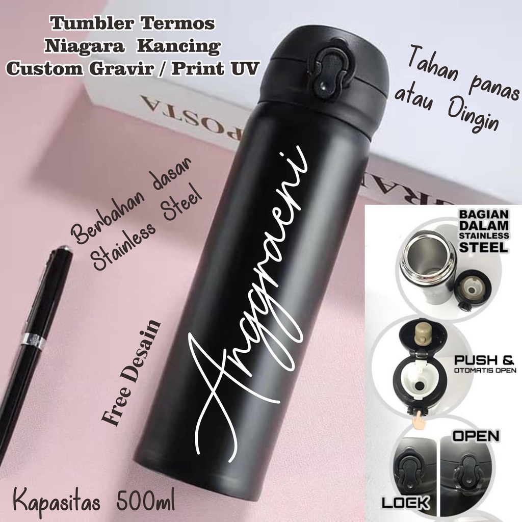 Jual tumbler termos niagara kancing custom / tumbler termos custom ... Jual tumbler termos niagara kancing custom / tumbler termos custom ...