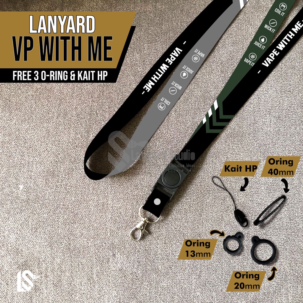 Jual Lanyard Premium 1.5cm Tali Gantungan HP VP WITH ME Free 3 Oring | Shopee Indonesia