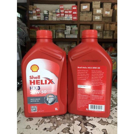 Jual Oli Shell Helix Hx3 Sae 20W-50 Galon 1 Liter | Shopee Indonesia