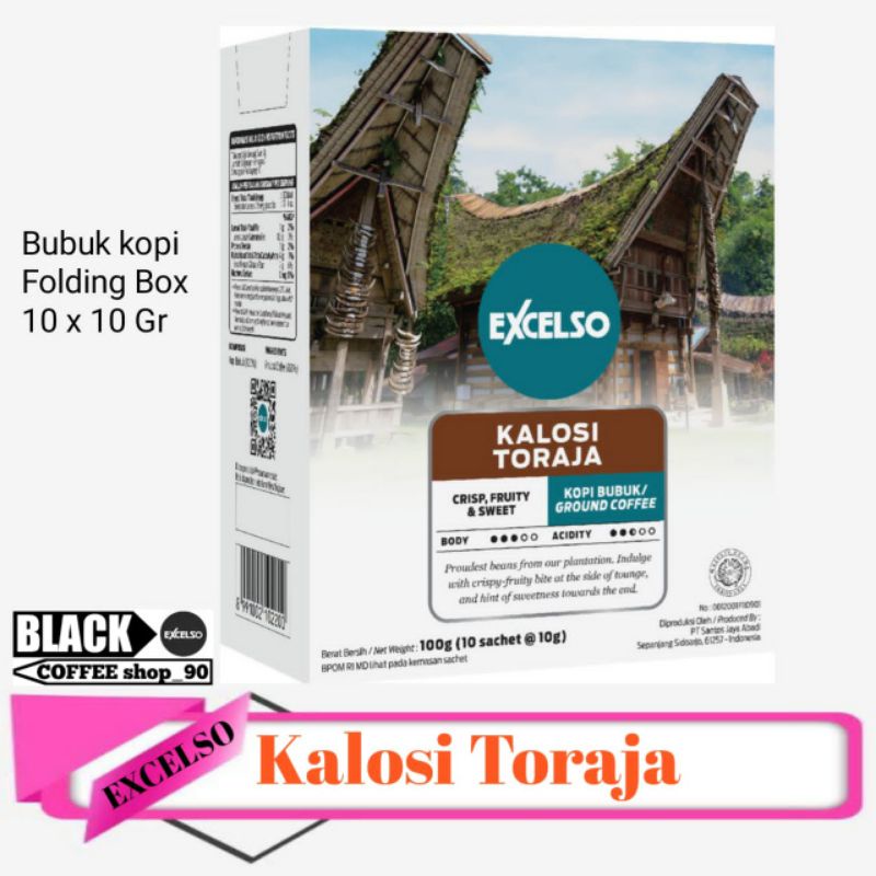 Jual Excelso KALOSI TORAJA Kopi Single Serving (folding Box 10 sch x 10 ...
