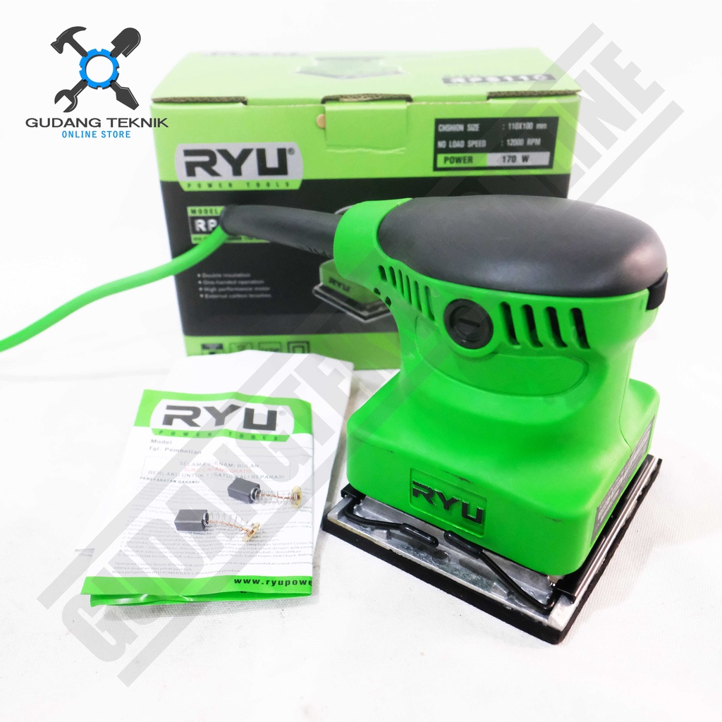 Jual Mesin Amplas Sander RYU RPS110 / Mesin Palm Sander Kayu Elektrik ...