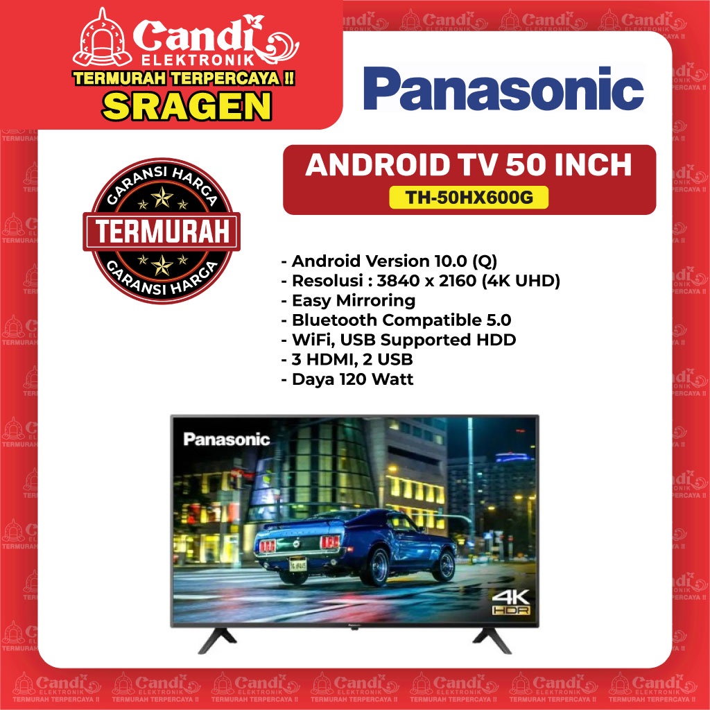 Jual ANDROID Tv Led 50 Inch Panasonic 4k Uhd - TH-50HX600G | Shopee ...