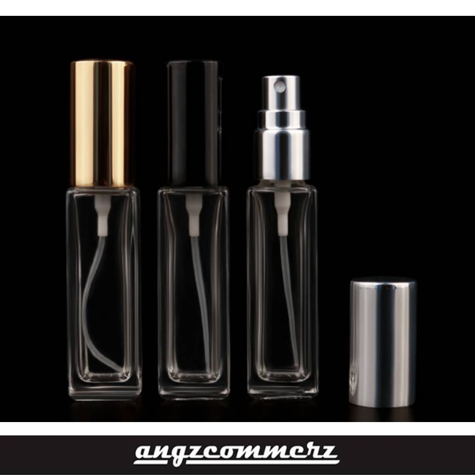 Jual Botol Parfum Spray Kaca Bening Clear Square Glass Bottle Spray ...
