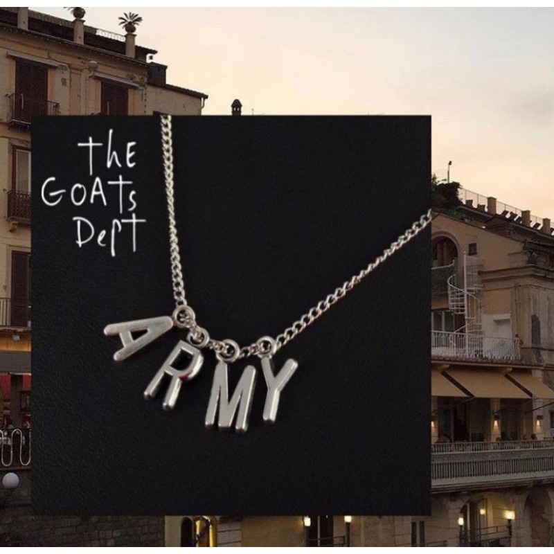 Jual The Goats Dept Army Necklace / kalung bts jin rm jungkook v ...