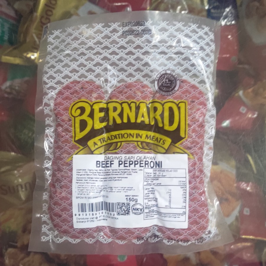 Jual Bernardi beef pepperoni 150 gr | Shopee Indonesia