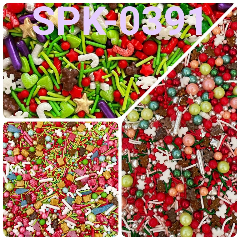 Jual SPK-0391 Sprinkle springkel sprinkles 1kg mix natal gingerbread ...