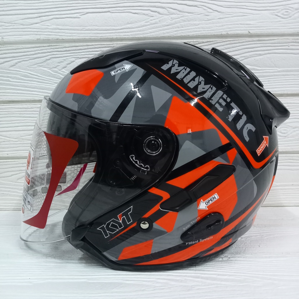 Jual HELM KYT GALAXY FLAT R FLAT-R MOTIF SERI #4 BLACK RED FLO DOUBLE ...