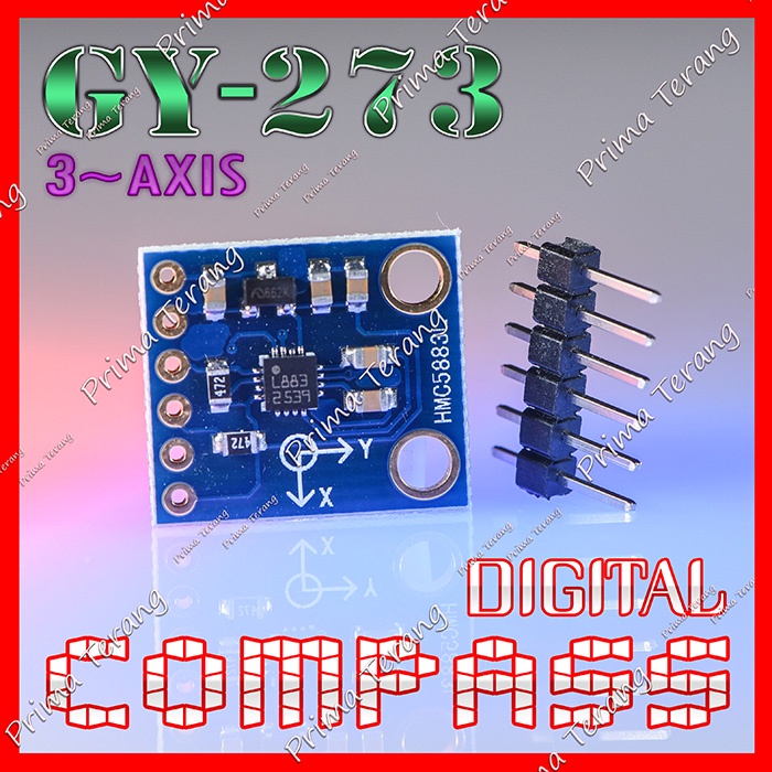 Jual GY-273 HMC5883L Sensor Kompas GY273 Triple Axis Compass ...
