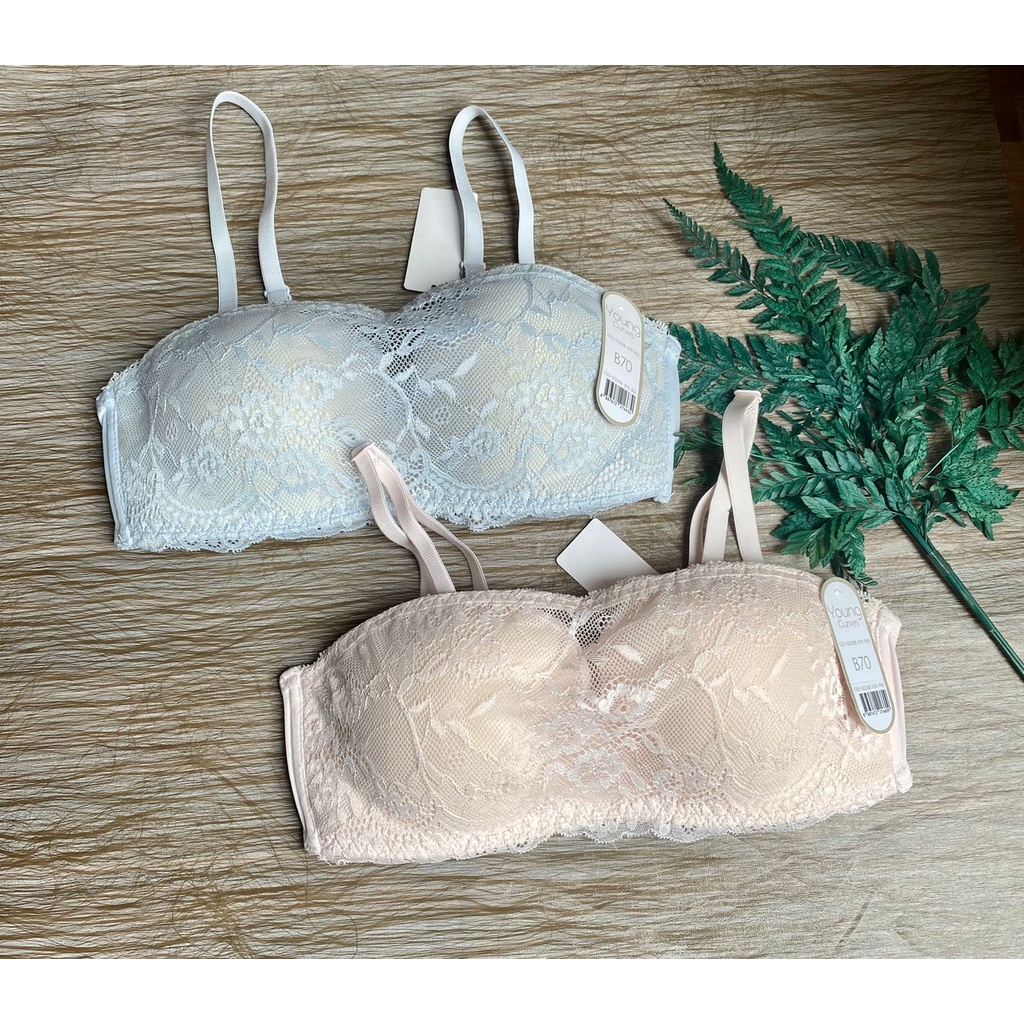 Jual YOUNG CURVES BRA KEMBEN TANPA KAWAT SIZE 34B/B75 32B/B70 TALI BISA LEPAS PASANG | Shopee ...
