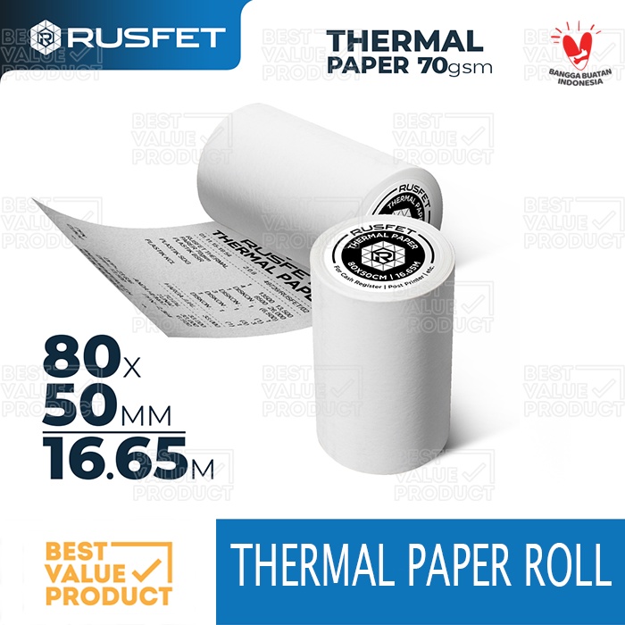 Jual Thermal Paper 80 x 50 / Kertas Struk Thermal 80x50 | Shopee Indonesia