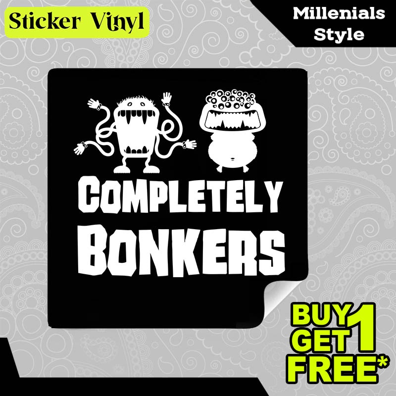 Jual Stiker Sticker Completely Bonkers Gambar Unik Desain Keren dan ...