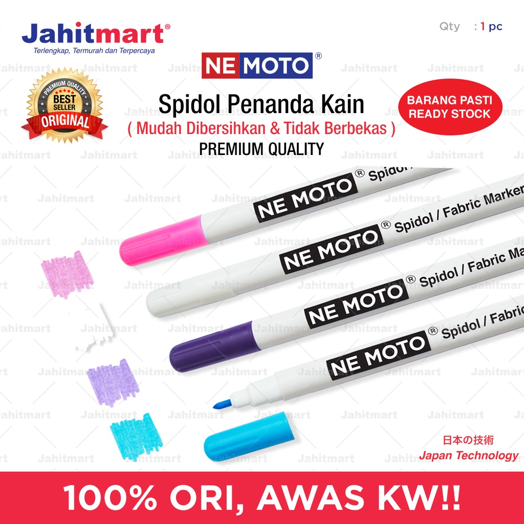 Jual SPIDOL PENANDA KAIN / WATER ERASABLE PEN / FABRIC MARKER | Shopee ...