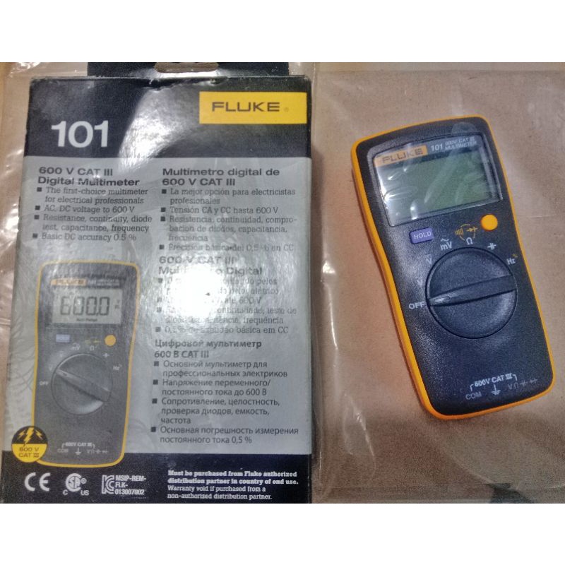 Jual FLUKE 101 DIGITAL MULTIMETER MULTITESTER AVOMETER ORIGINAL MURAH ...