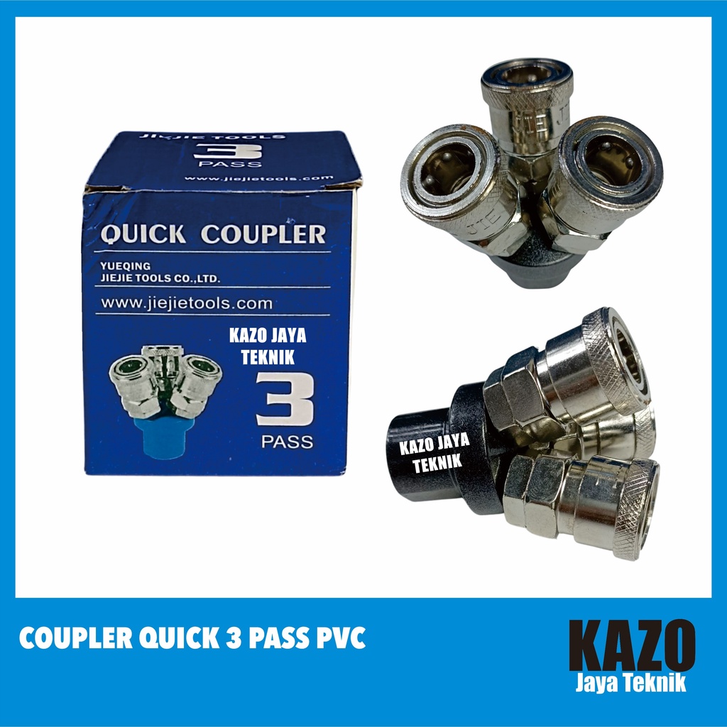 Jual Coupler Quick 3 Pass, Nepl Kompresor 3 Cabang / 3 Pass Quick ...