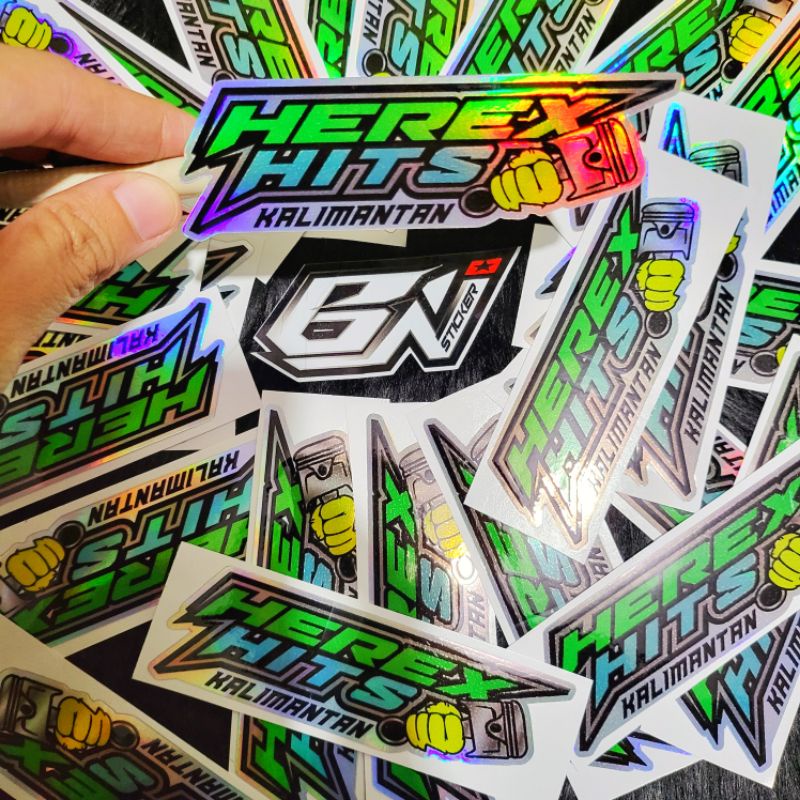 Jual stiker viral sticker Herex Hits Hologram | Shopee Indonesia
