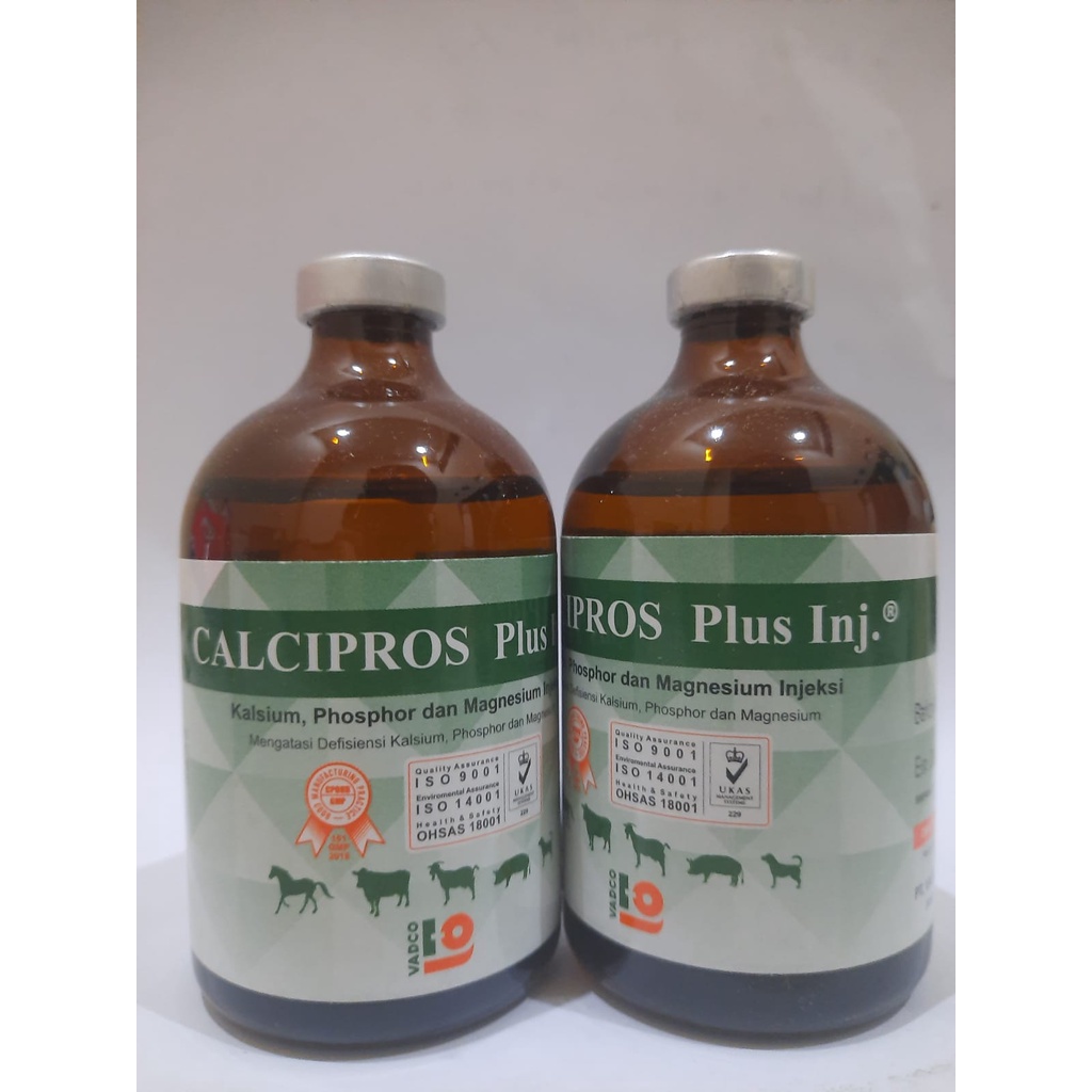 Jual CALCIPROS PLUS INJ 100ML BY VADCO | Kalsium, Phosphor dan ...