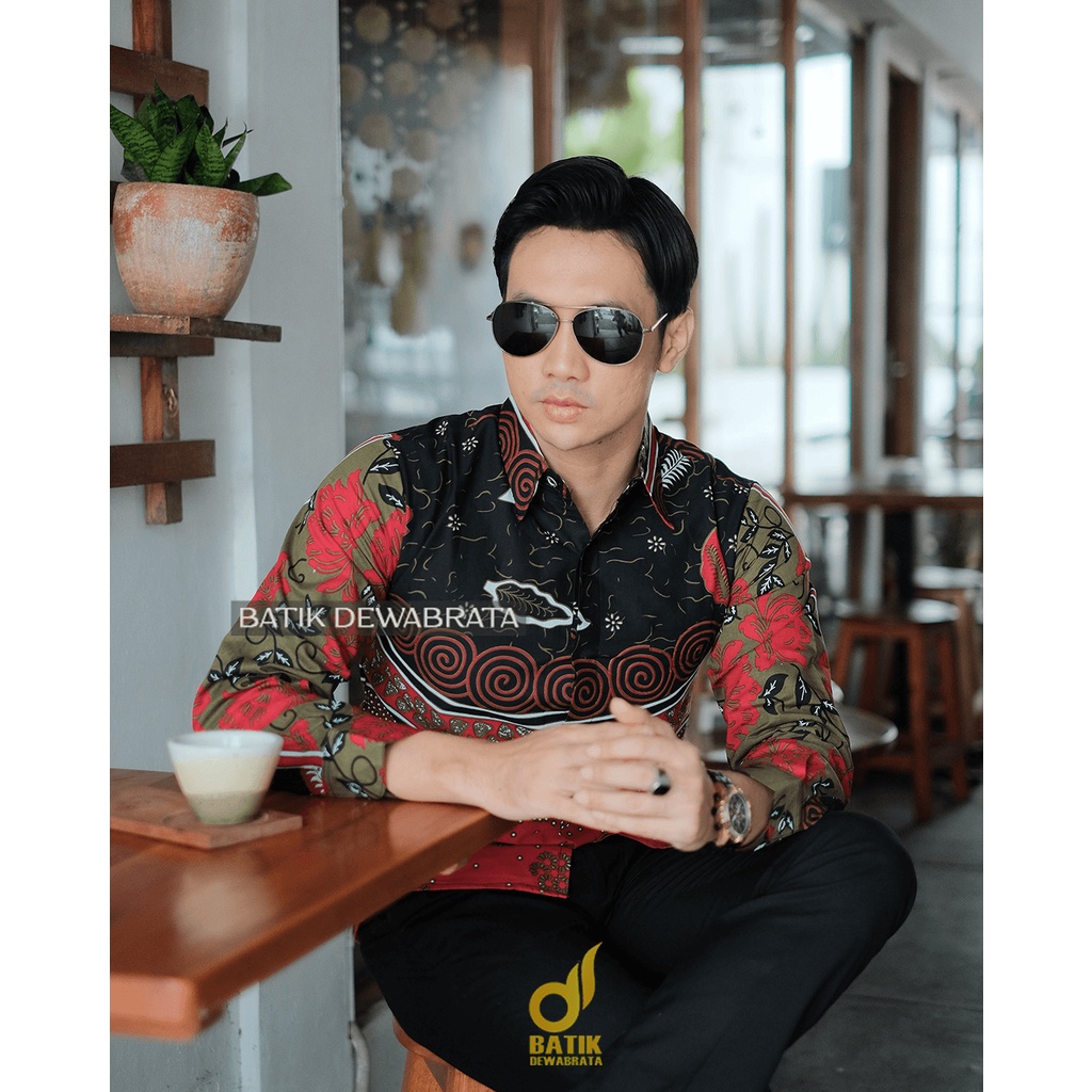 Jual Batik Slimfit Baju Batik pria modern slimfit Batik Pria Lengan ...