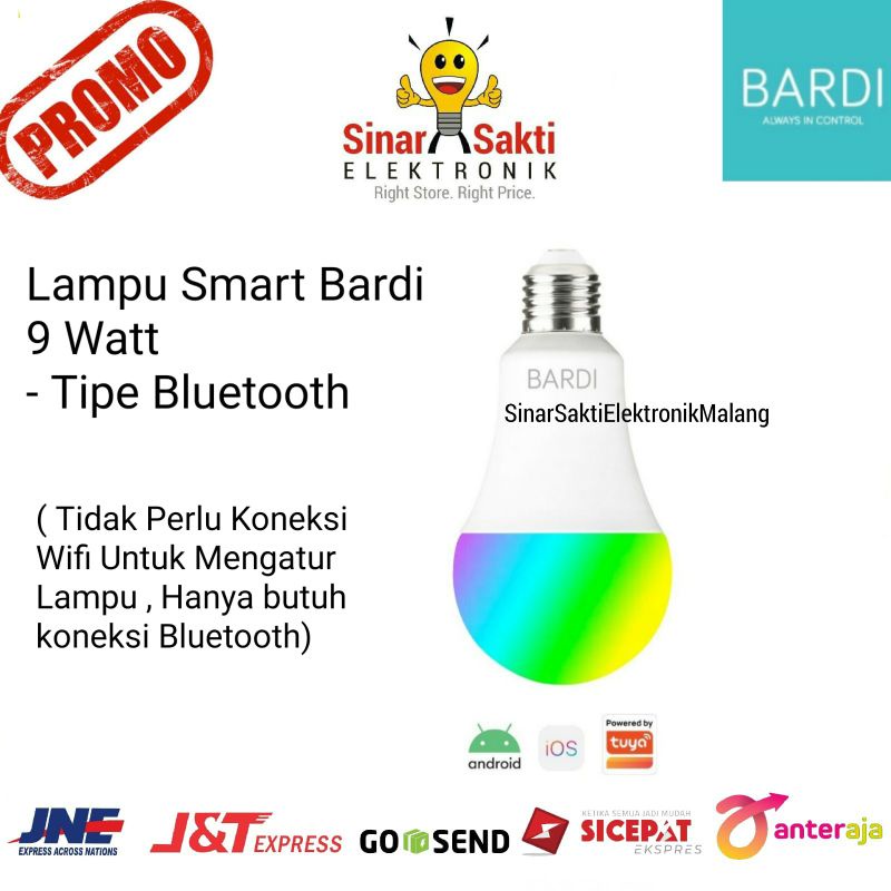 Jual Lampu Led Smart Bardi 9W 9 Watt Bluetooth BT RGBWW Tidur Pintar ...