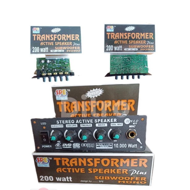 Jual Panel tip Stereo Transformer Active Speaker + Power 200 watt ...