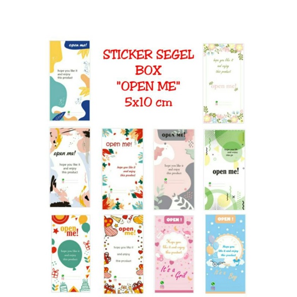 Jual STICKER SEGEL BOX (5x10cm) sticker/segel/6 pcs | Shopee Indonesia