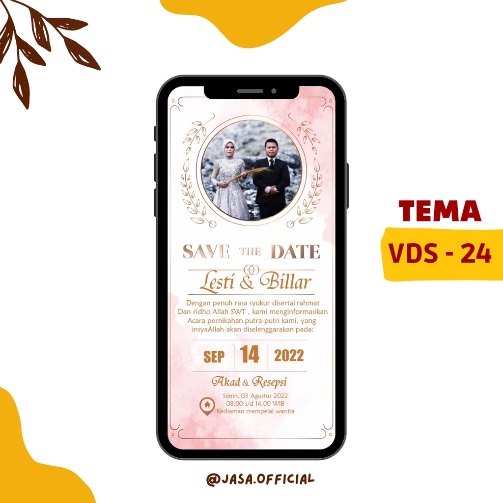 Jual Undangan Video Pernikahan Tunangan Syukuran Dengan Foto | Shopee Indonesia