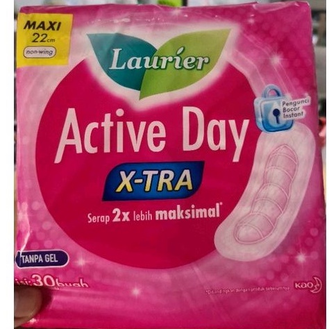 Jual Laurier Active Day Super Maxi Non Wings 30s / Softex Laurier ...