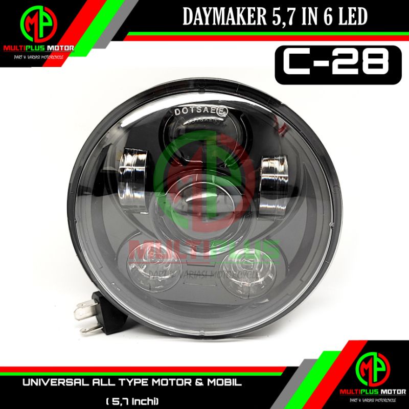 Jual Daymaker Daimaker 6 led 5.75 inch Lampu led daymaker 6led 5.7 5,7 ...