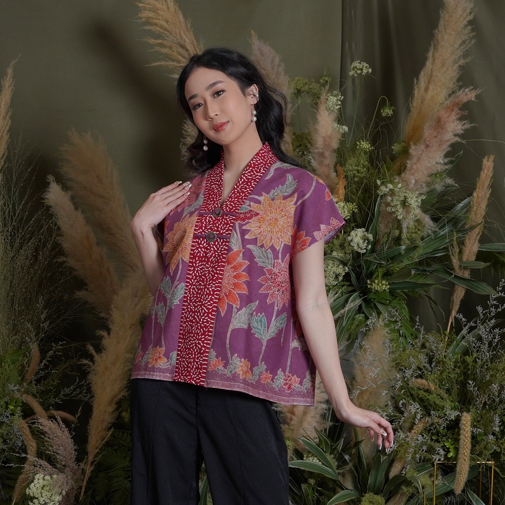 Jual NONA RARA - Dhini Matahari T1784, Baju Batik Kasual Modern ...
