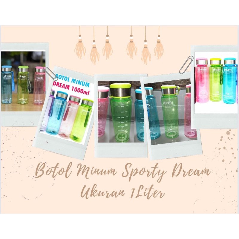Jual Botol Minum Dream 1000ML /Botol Sport 1Liter | Shopee Indonesia