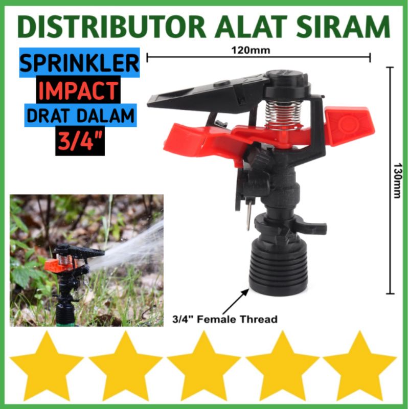 Jual SPRINKLER IMPACT 3/4 INCH / NOZZLE SPRINGKLER IMPULSE ROTARY 360 ...